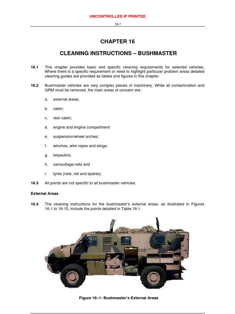 16 Bushmaster Cleaning Manual | PDF | Tire | Duct (Flow)