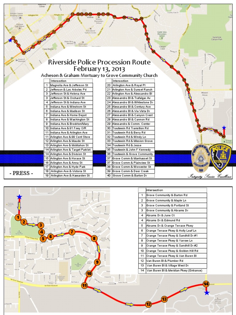Michael Crain Funeral Procession Maps | PDF