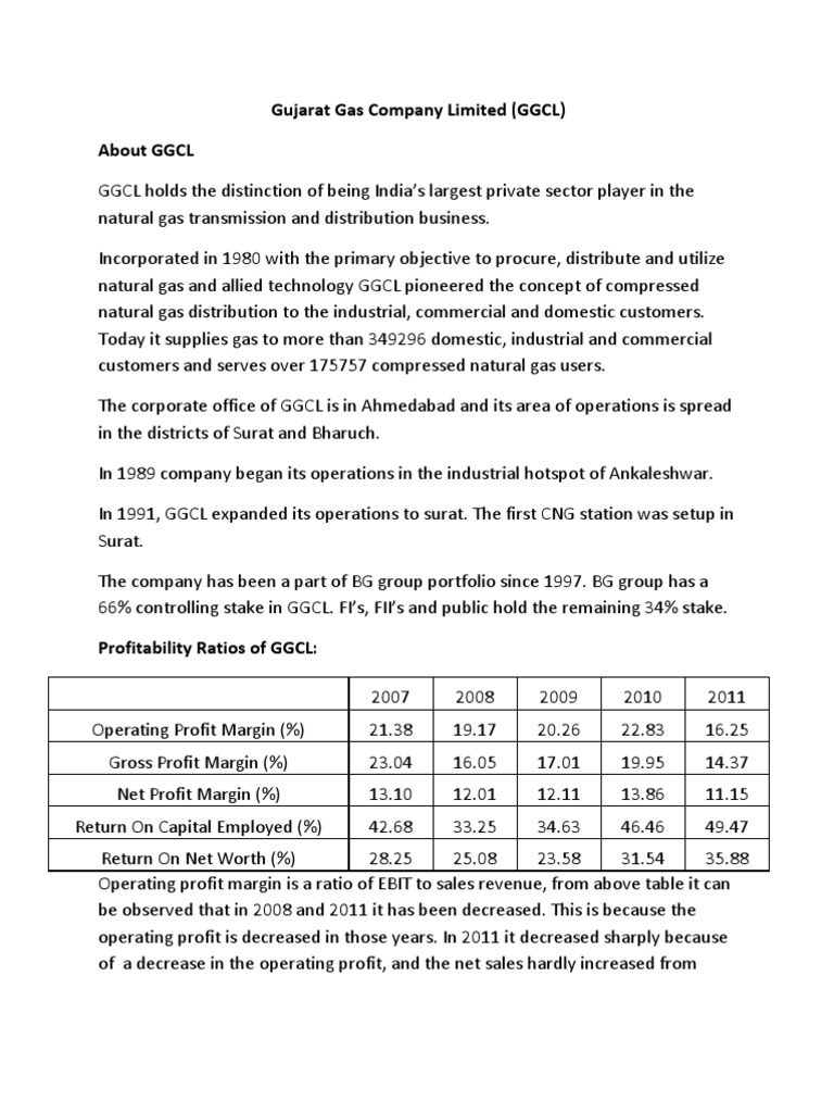 Gujarat Gas Company Limited (GGCL) About GGCL | PDF | Dividend | Equity ...