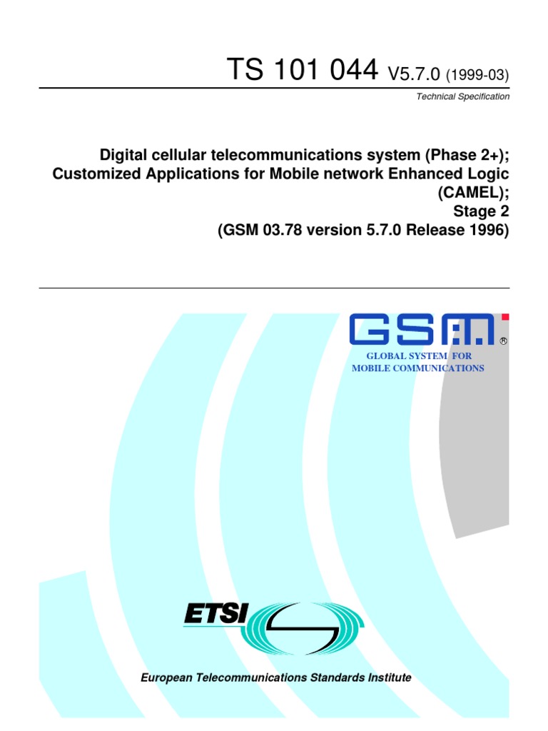 Camel Phase 2 Etsi | PDF | Telecommunications | Networks