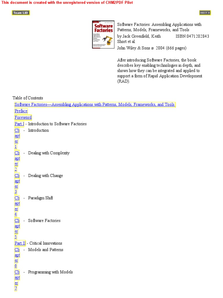(Wiley) Software Factories - Assembling Applications With Patterns, Models | PDF | Component ...