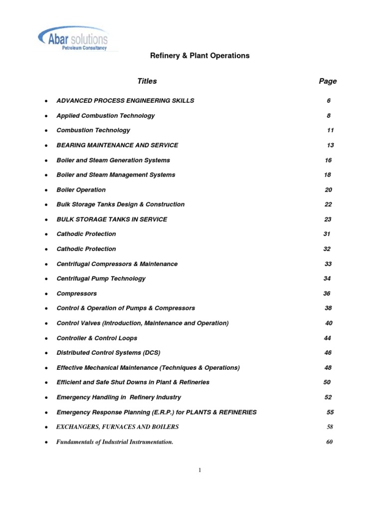 Refinery Operations Guide | PDF | Boiler | Oil Refinery