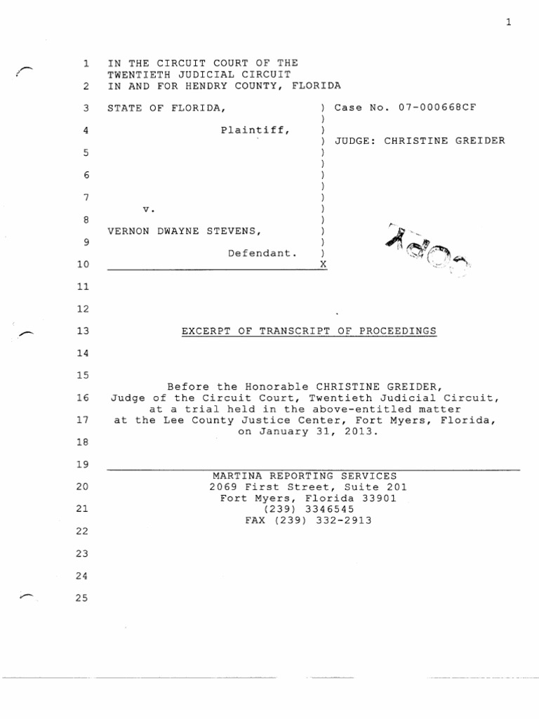 Terry Lenamon's Penalty Phase Opening in Vernon Dwayne Stevens Trial | PDF