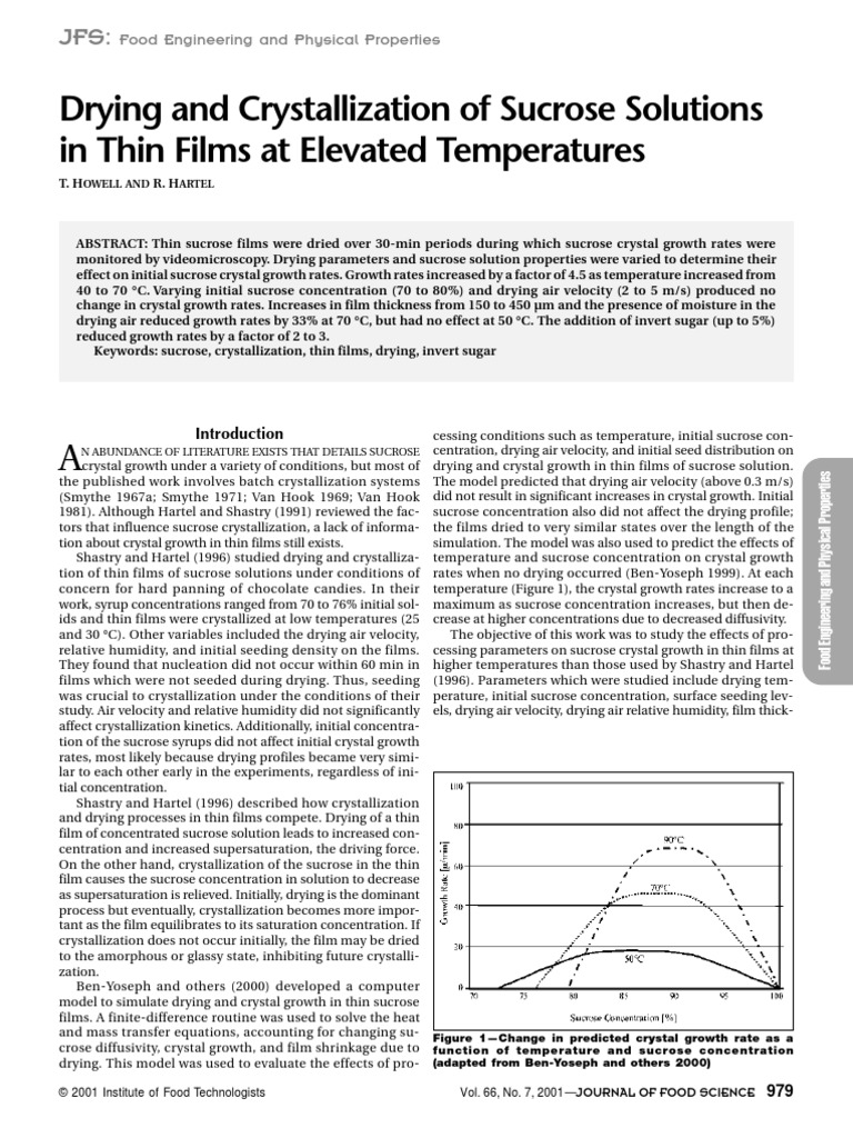 Drying Crystallization Sucrose | PDF | Crystallization | Relative Humidity