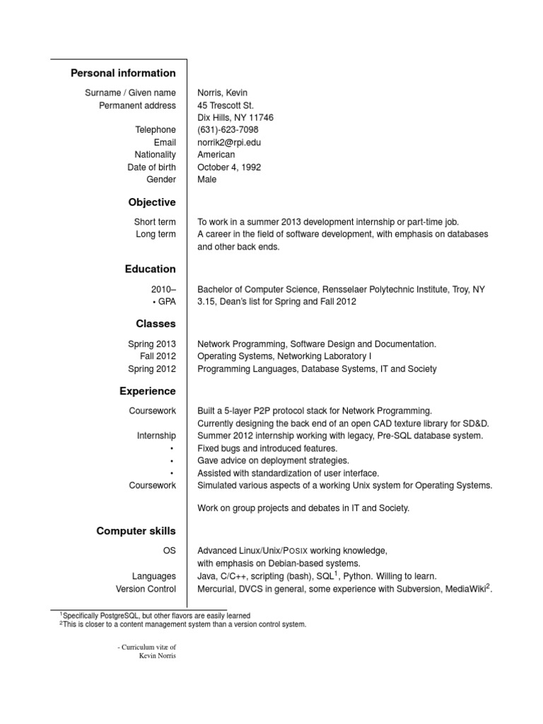Spring 2013 Resume | PDF