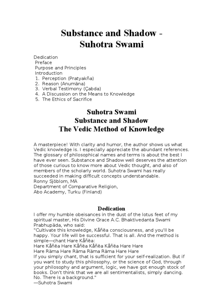 Substance and Shadow | PDF | Science | Reason