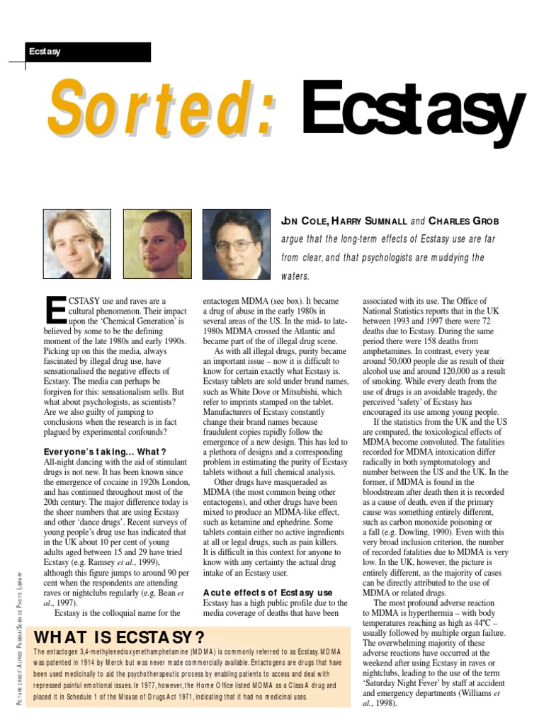 Ecstasy | PDF | Mdma | Serotonin