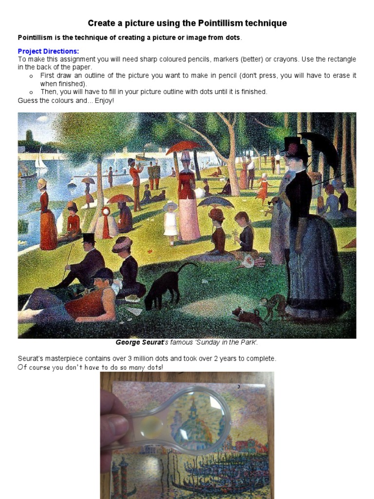Create A Picture Using The Pointillism Technique | PDF | Modernism ...
