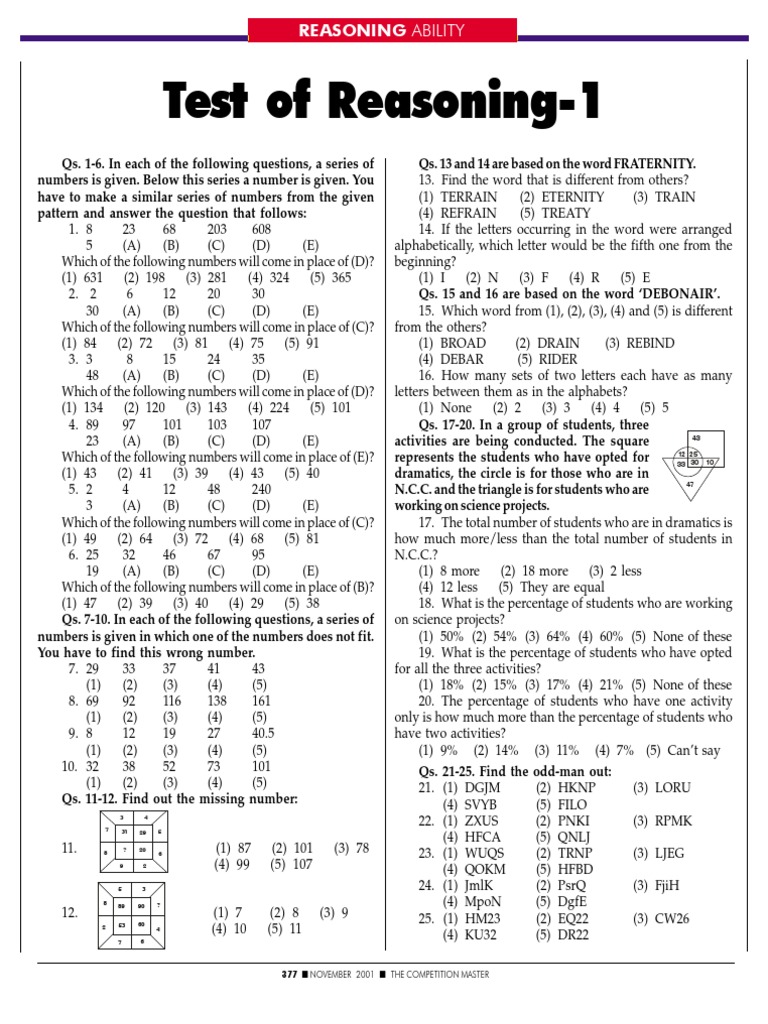 Test of Reasoning6 PDF | PDF | Cognitive Science | Cognition