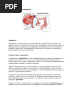 Pathophysiology of Appendicitis | PDF | Inflammation | Medical Specialties