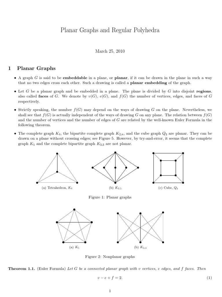 Planar Graphs | PDF | Vertex (Geometry) | Topological Spaces