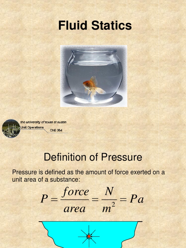 Fluid Statics | Download Free PDF | Pressure Measurement | Pressure
