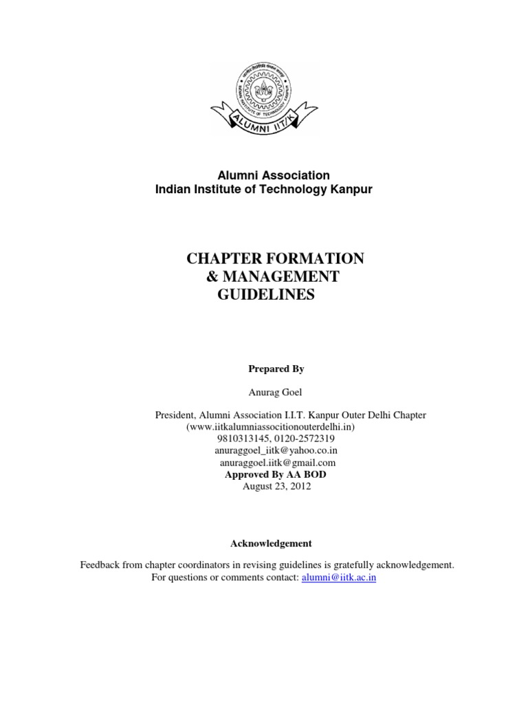 Alumni Association Guidelins | PDF | Committee | By Law