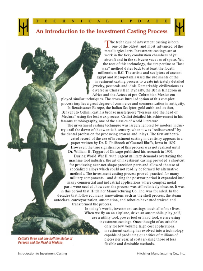 An introduction to the investment casting processTITLE | PDF | Casting ...