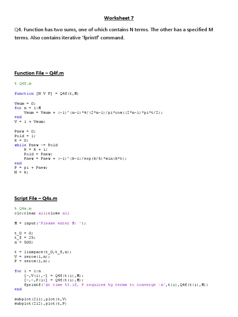 Matlab Notes Pdf Numerical Analysis Mathematical Analysis