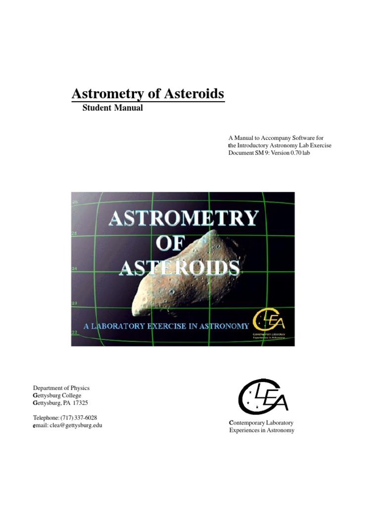 Astrometry of Asteroids | PDF | Longitude | Astrometry