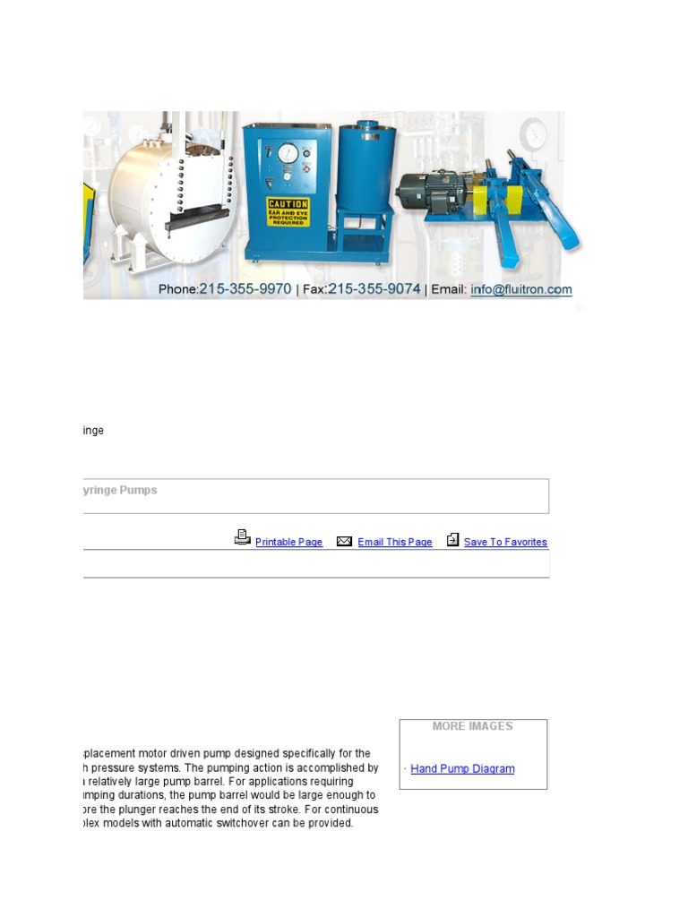 HighPressPumps Fluitron | PDF | Pump | Syringe