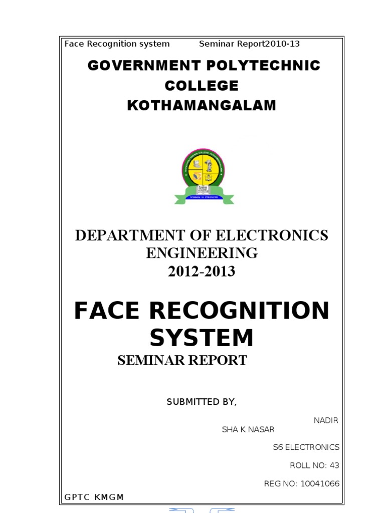 Face Recognition Nadirsha Report | PDF | Biometrics | Authentication