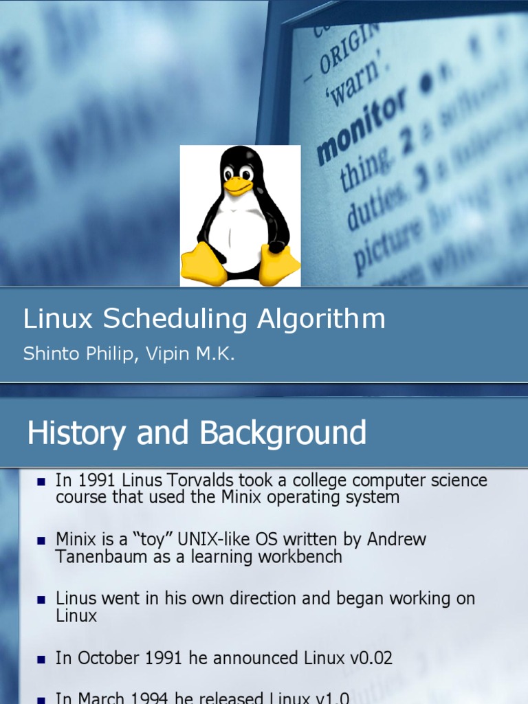 Linux Scheduling Scheduling Computing Concurrency Computer Science