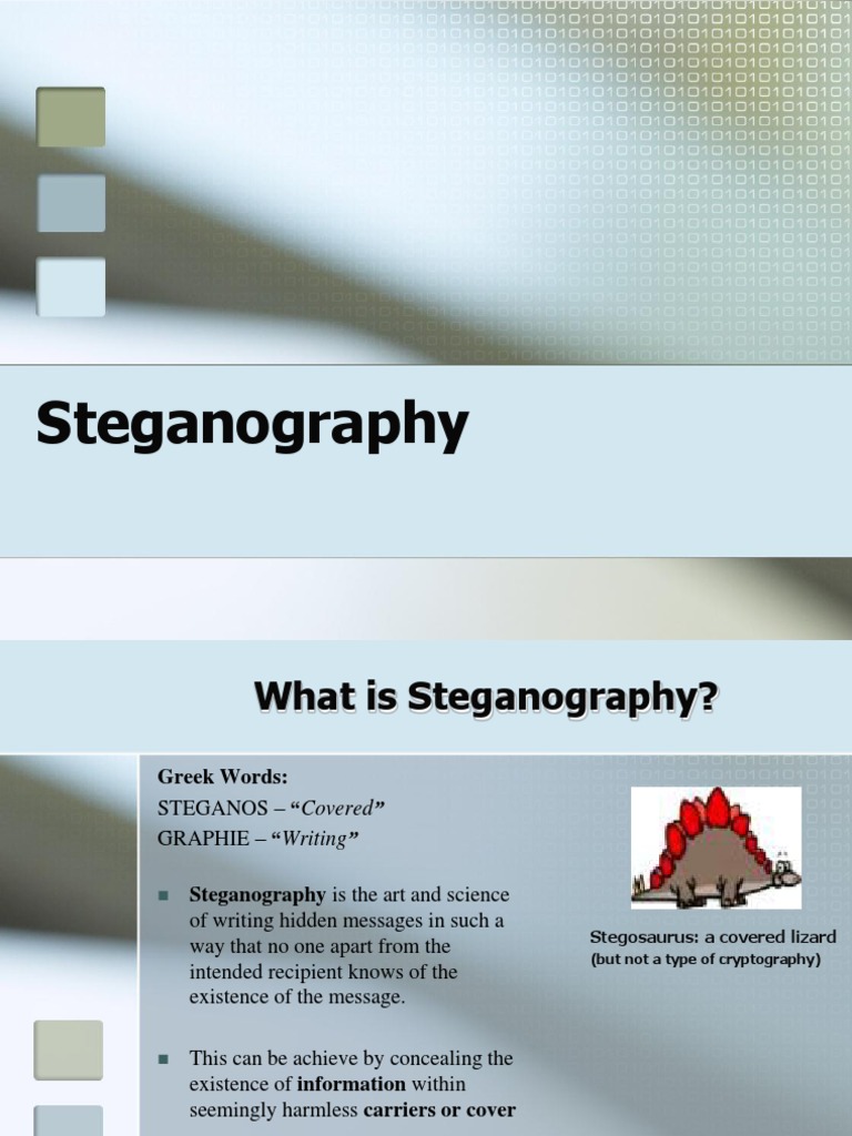 Stenography | Download Free PDF | Espionage Techniques | Secure ...