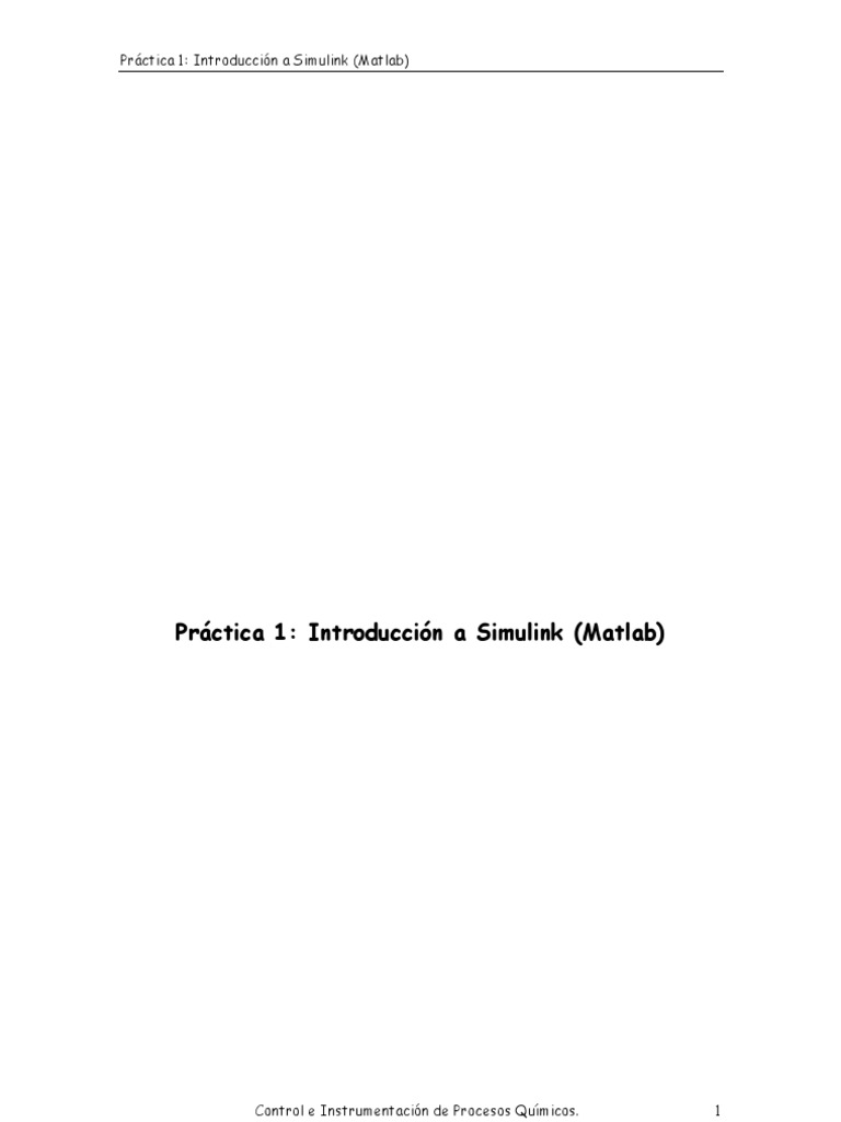 Practica 1 Introduccion A Matlab Simulink | PDF | Matlab | Integral