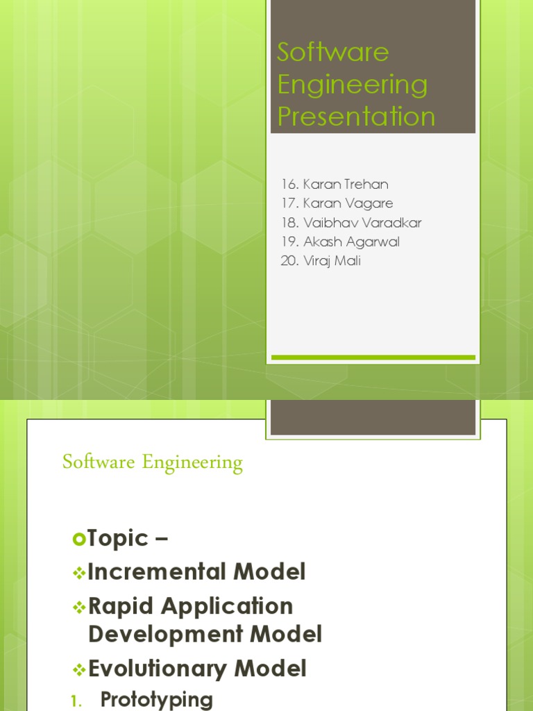 Software Engineering Perspective Models | PDF | Software Prototyping ...