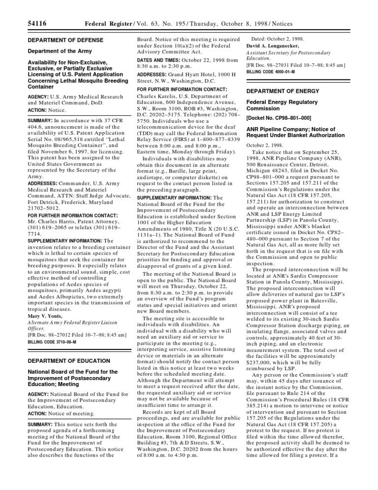 Description: Tags: 100898b | PDF | Federal Register | Government Of The ...