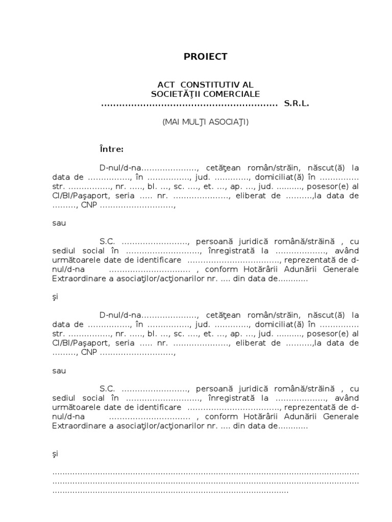 Model Act Constitutiv | PDF | Law