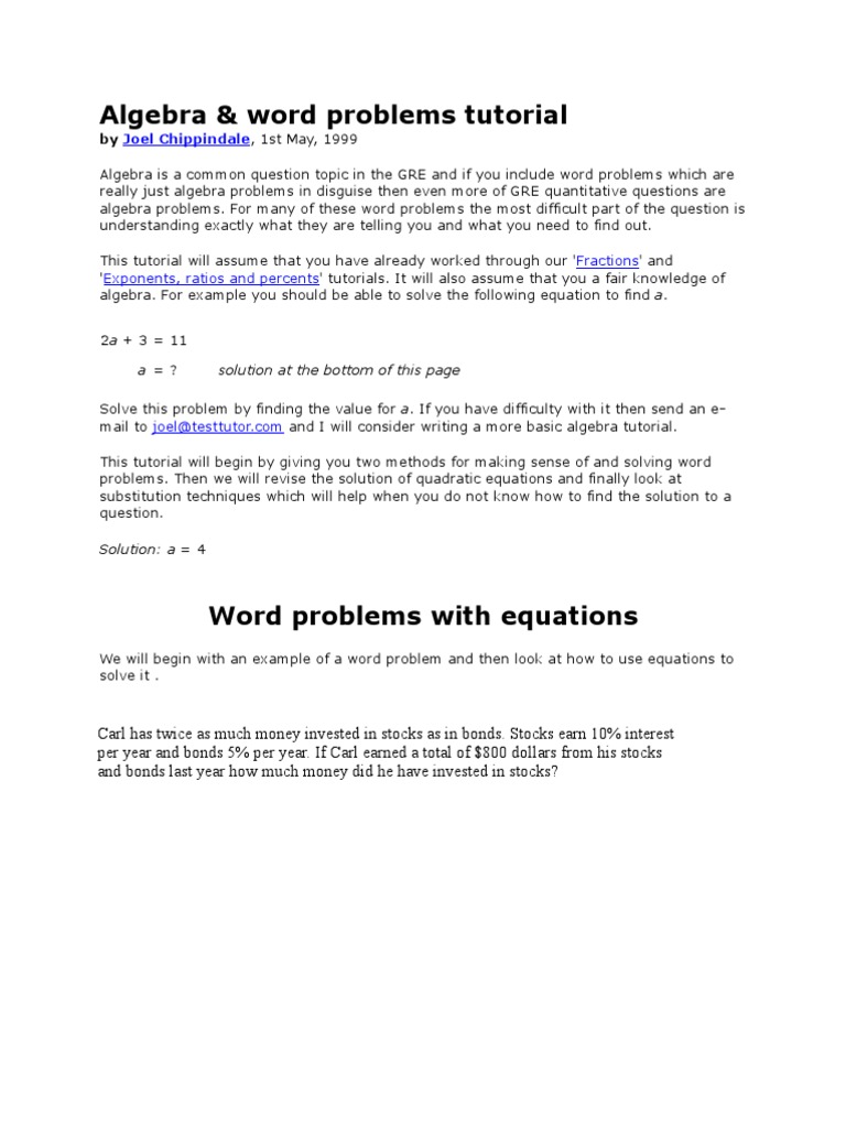 All Gre Math Problem With Examples | PDF | Fraction (Mathematics ...