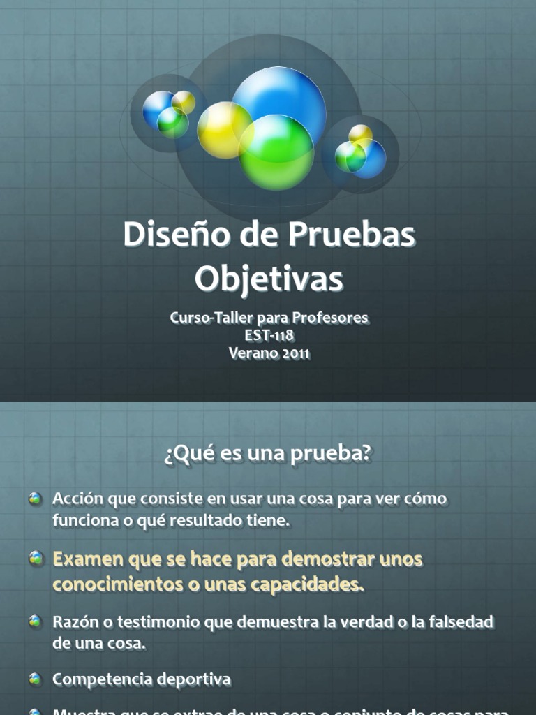 Pruebas Objetivas Hugo | PDF | Prueba (evaluación) | Tierra