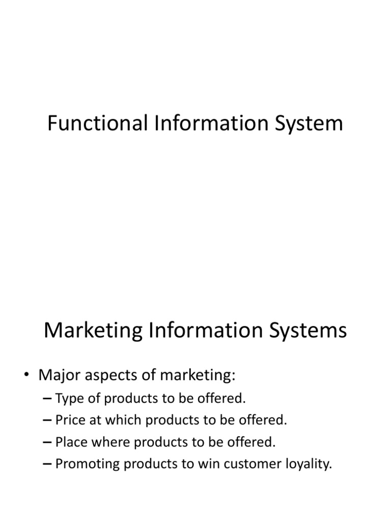 Functional Information System (ISM) | PDF