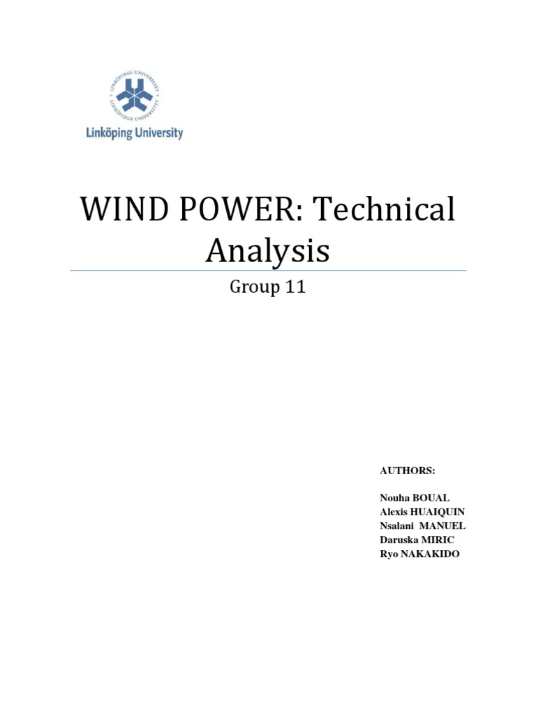 Wind Power Technical Analysis | PDF | Wind Turbine | Wind Power