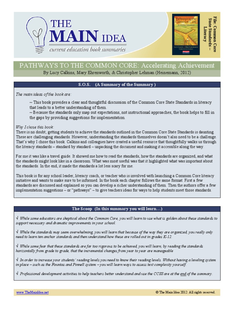 Pathways To The Common Core | PDF | Common Core State Standards ...