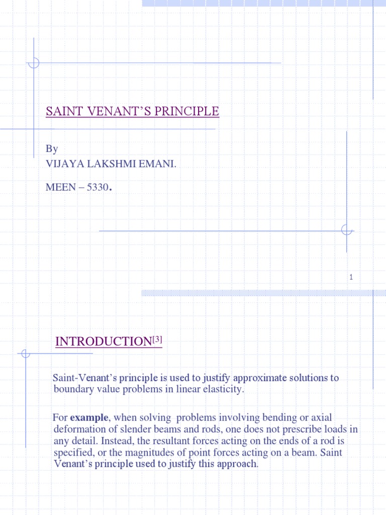 ST - Venants - Principle - Emani - Wo - Soln | PDF | Bending | Stress ...