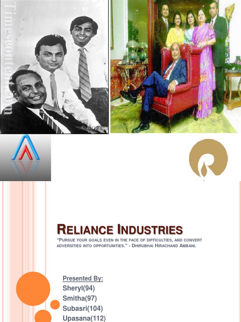 Reliance Industries Overview | PDF | Oil Refinery | Energy And Resource