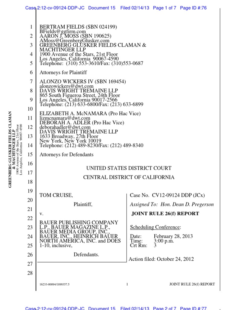 Gov Uscourts Cacd 545913 15 0 | PDF | Discovery (Law) | Federal Rules ...