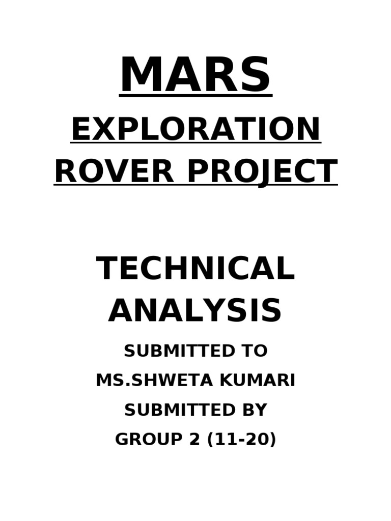 Mars Project | PDF | Curiosity (Rover) | Rover (Space Exploration)