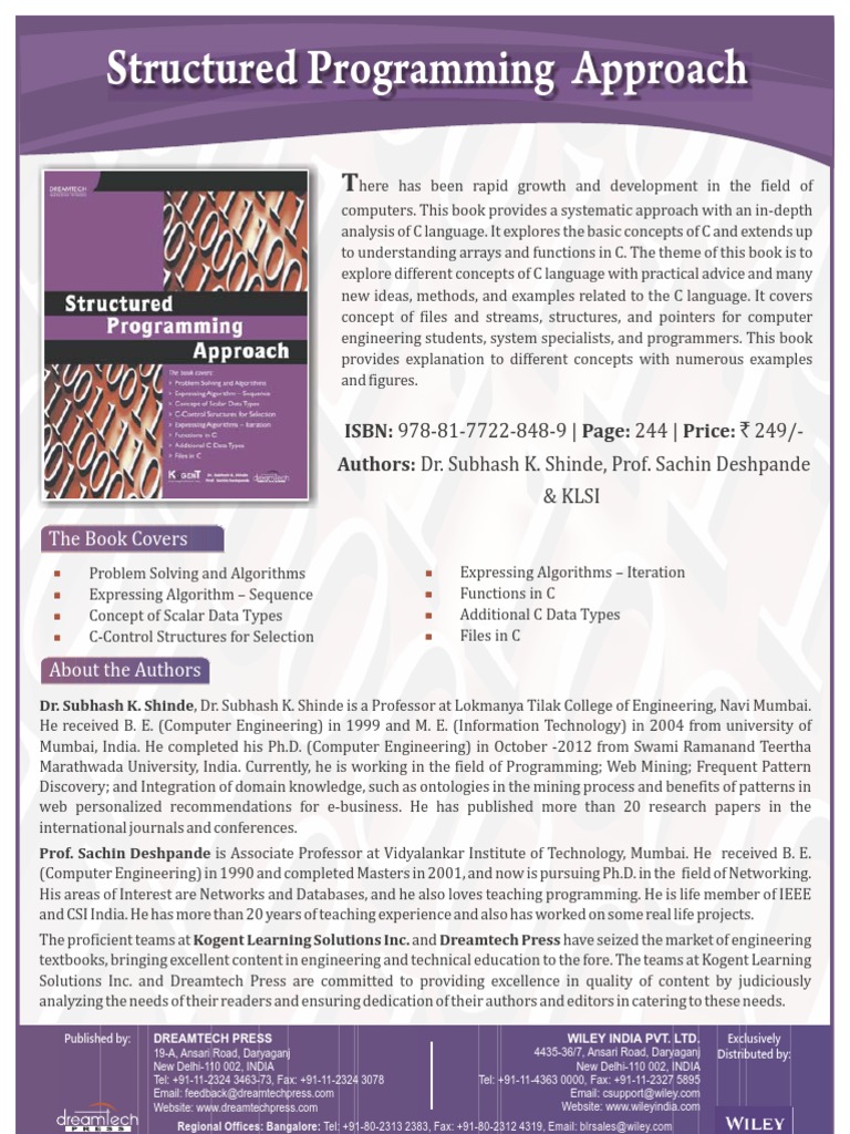 Structured Programming Approach Pdf C Programming Language Computer Programming 5625
