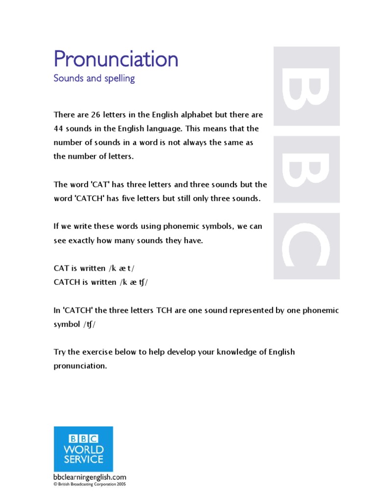 Pronunciation Test | PDF