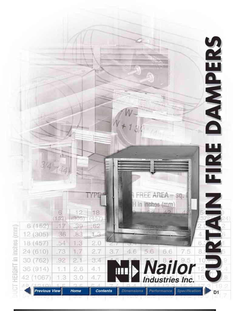 Fire Damper Nailor | PDF | Duct (Flow) | Mechanical Fan