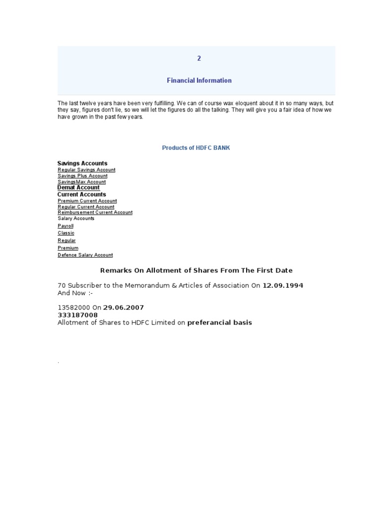 HDFC Bank Financials | PDF | Survey Methodology | Customer Relationship ...