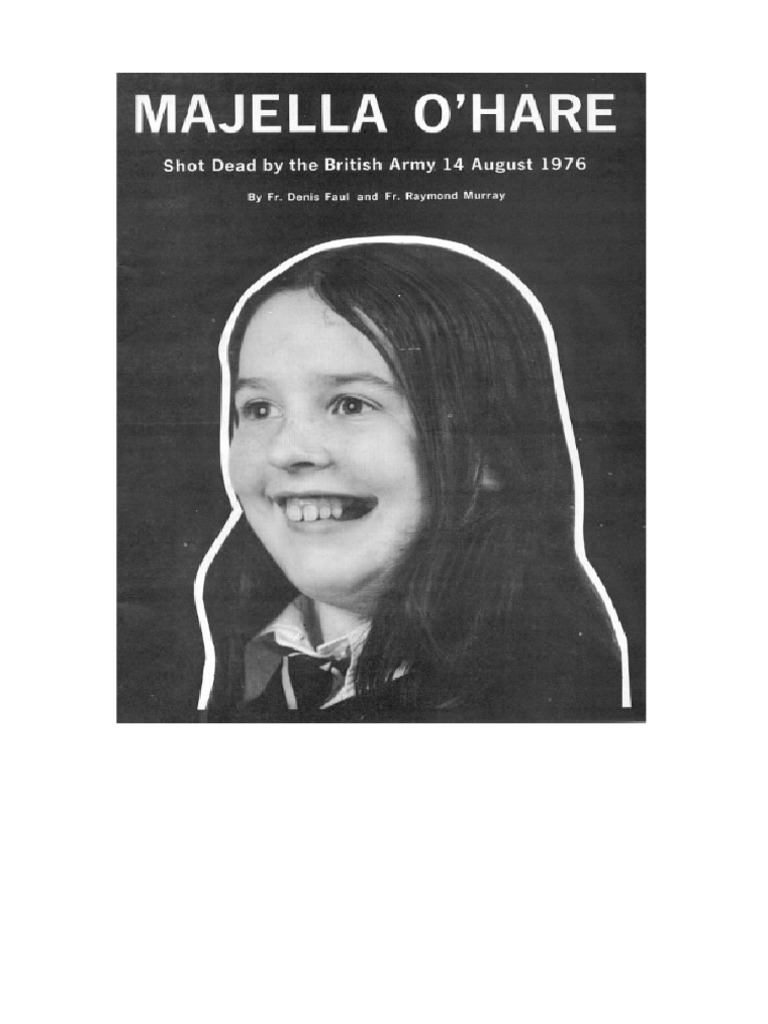 Majella O Hare. Shot Dead by The British Paratroopers 14 August 1976 ...