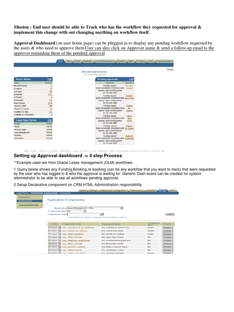 Workflow Approval Dashboard Tutorial 1 | PDF | Web Development ...