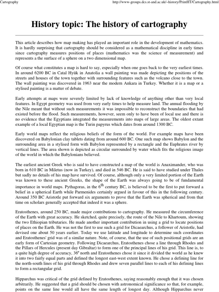 History of map making from ancient to medieval times | PDF | Ptolemy ...