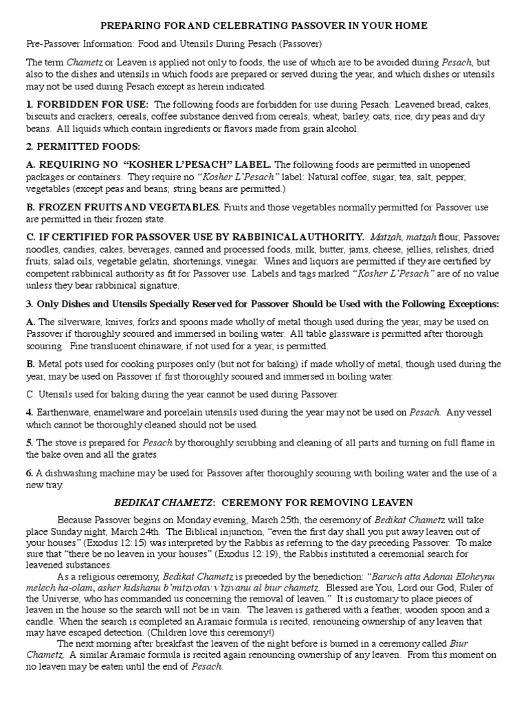 Passover Guide Pdf Passover Passover Seder