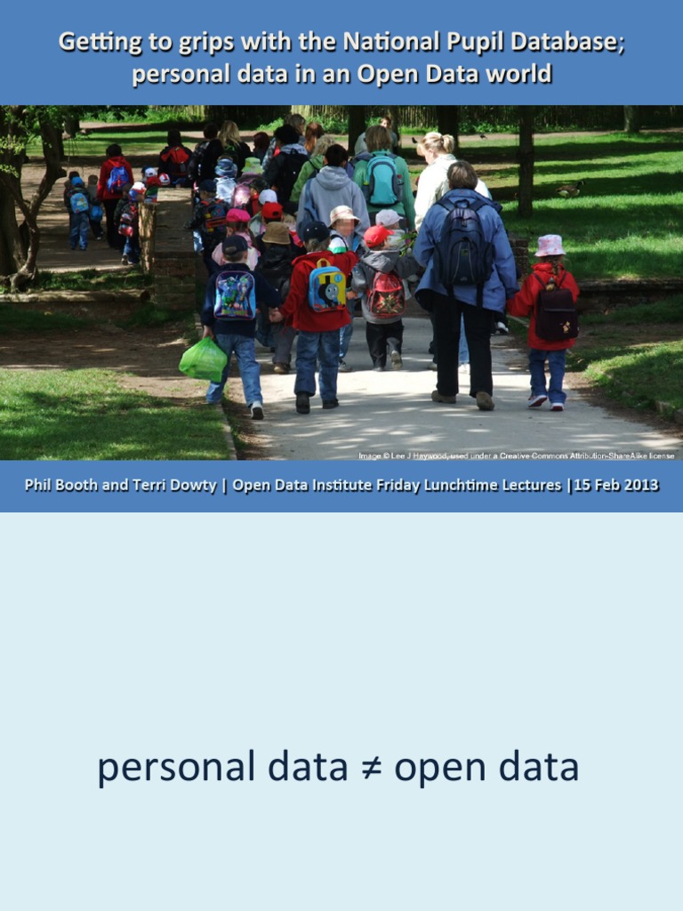 Getting To Grips With The National Pupil Database Personal Data in An ...