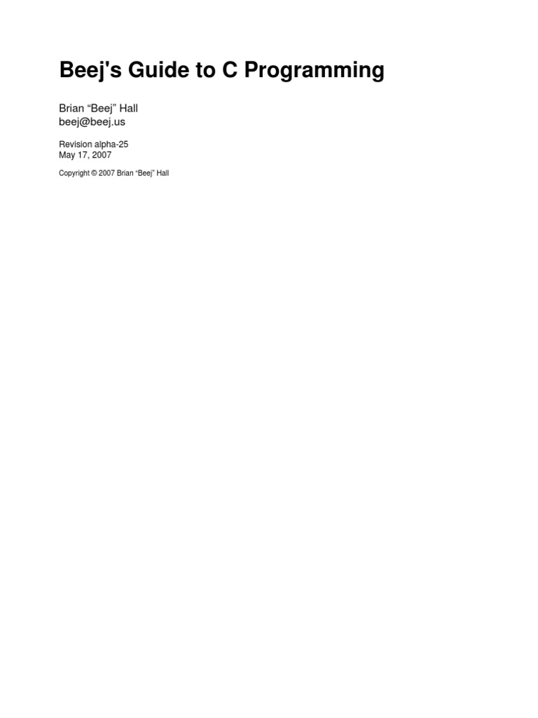 Beej Guide To C | PDF