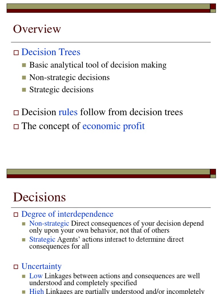 Decision Trees: Decision Follow From Decision Trees The Concept of ...