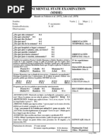 Mini Mental State Examination de Folstein | PDF | Ciencia cognitiva ...