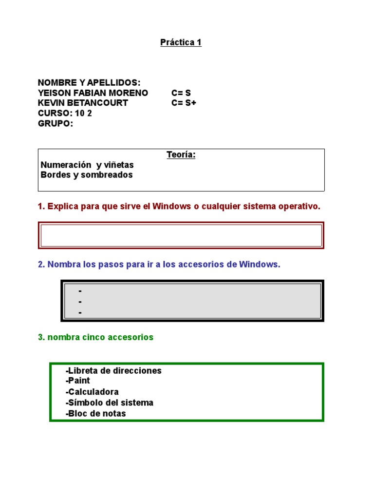 Practica 1 de Word | PDF | Microsoft Word | Microsoft Windows